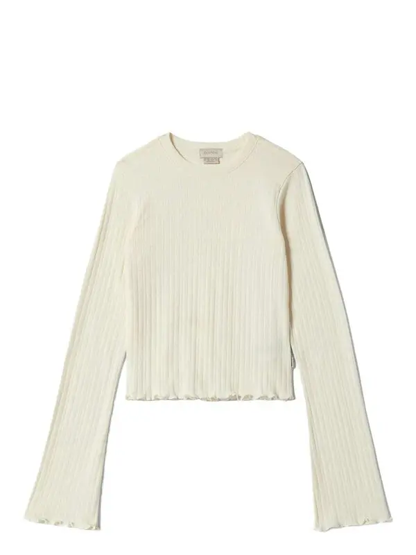 Brixton Dolly Bell Sleeve Rib T-shirt - Off White