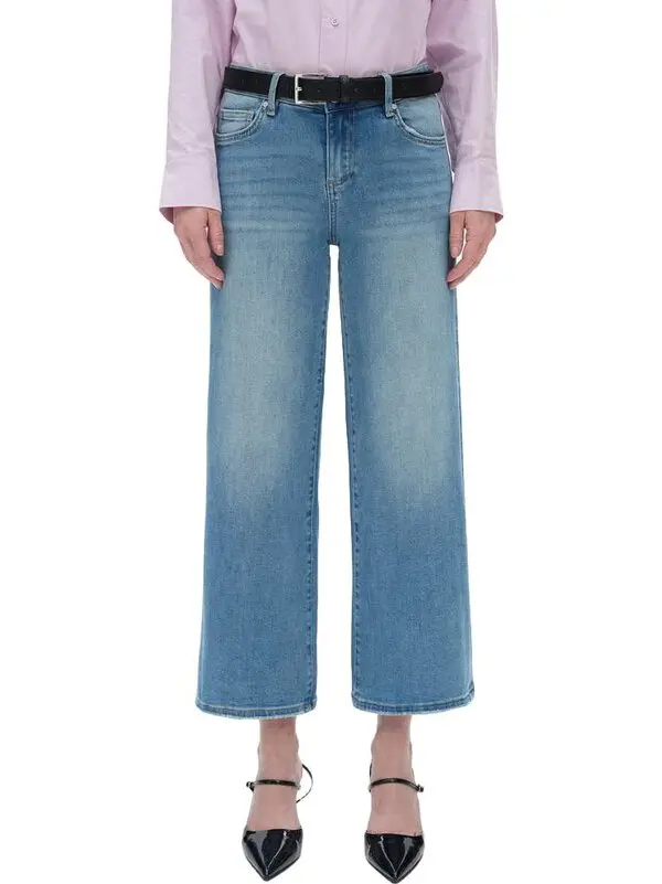 BAYEAS Low Rise Ankle Wide Leg Jeans - Retro Light Blue