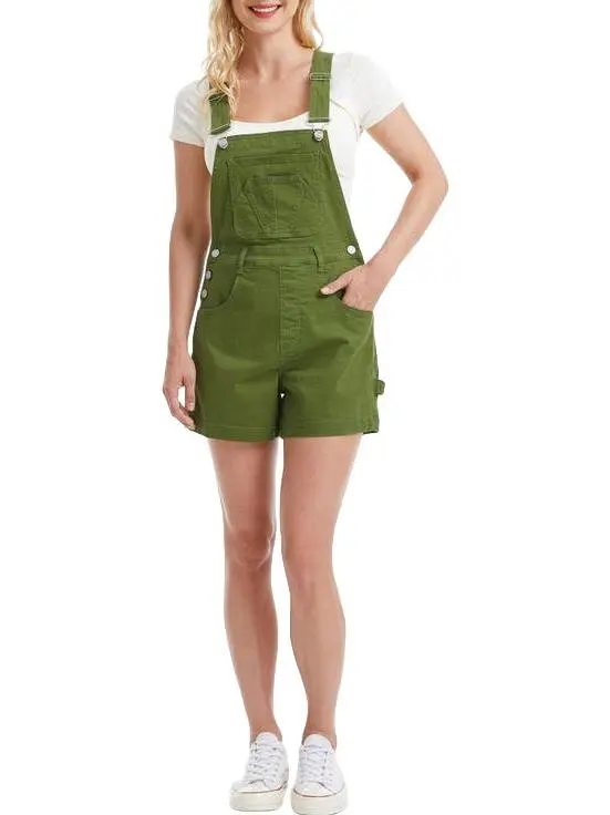 BAYEAS Denim Short Overalls - Green