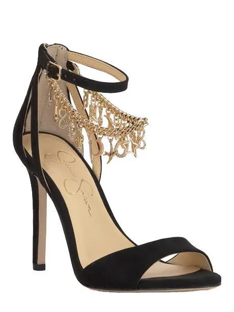 Jessica Simpson Chain Ankle Strap Sandal - Black Supmcs