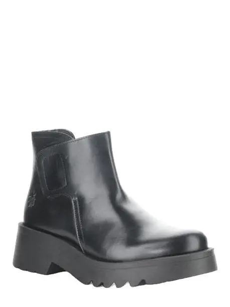Fly London Platform Wedge Bootie - Black
