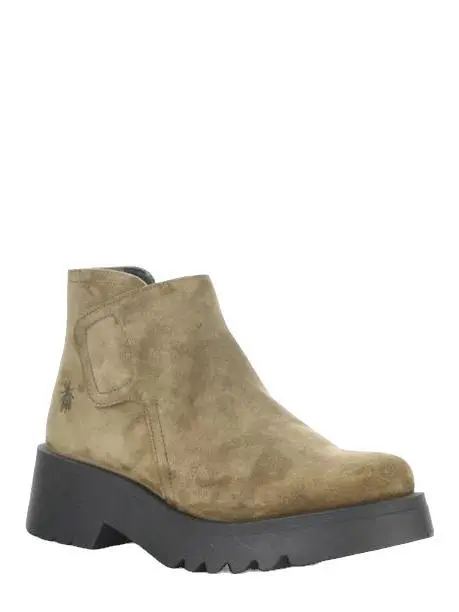 Fly London Platform Wedge Bootie - Elephant