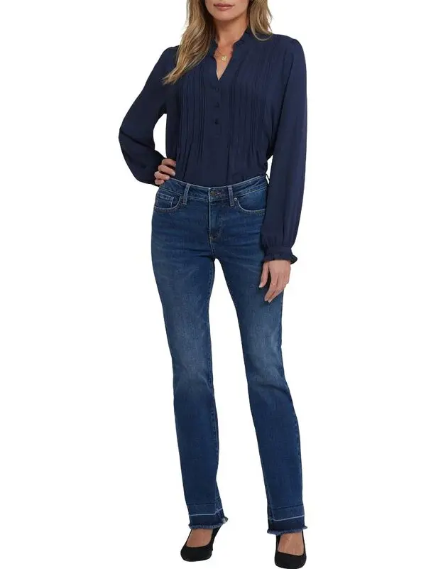 NYDJ Barbara Release Hem Bootcut Jeans - Dark Loire