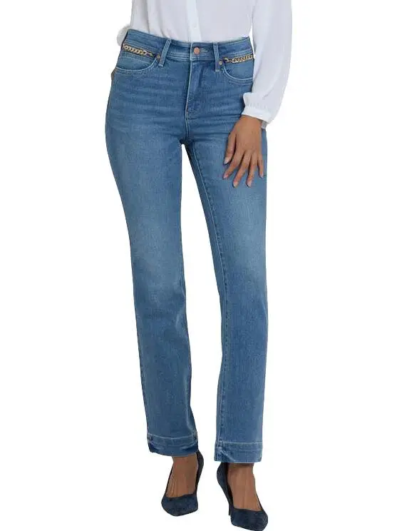 NYDJ Marilyn High Waist Straight Leg Jeans - Bastille Sea