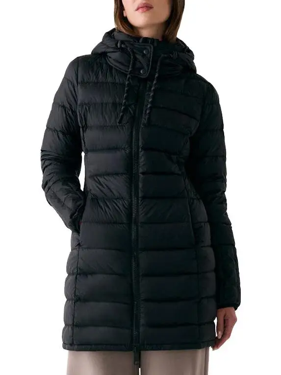 LOLE Claudia Hooded Packable Down Jacket - Black Beauty