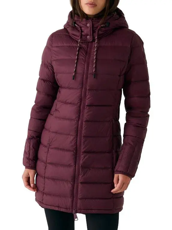 LOLE Claudia Hooded Packable Down Jacket - Dark Cherry