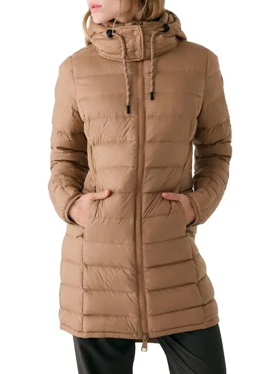 LOLE Claudia Hooded Packable Down Jacket - Dune