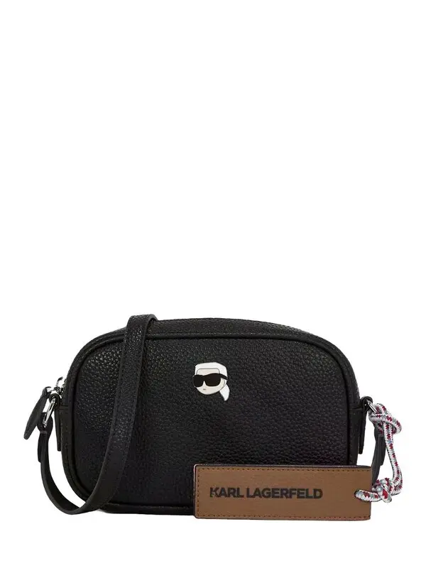 Karl Lagerfeld Pebble-embellished Shoulder Bag - Black