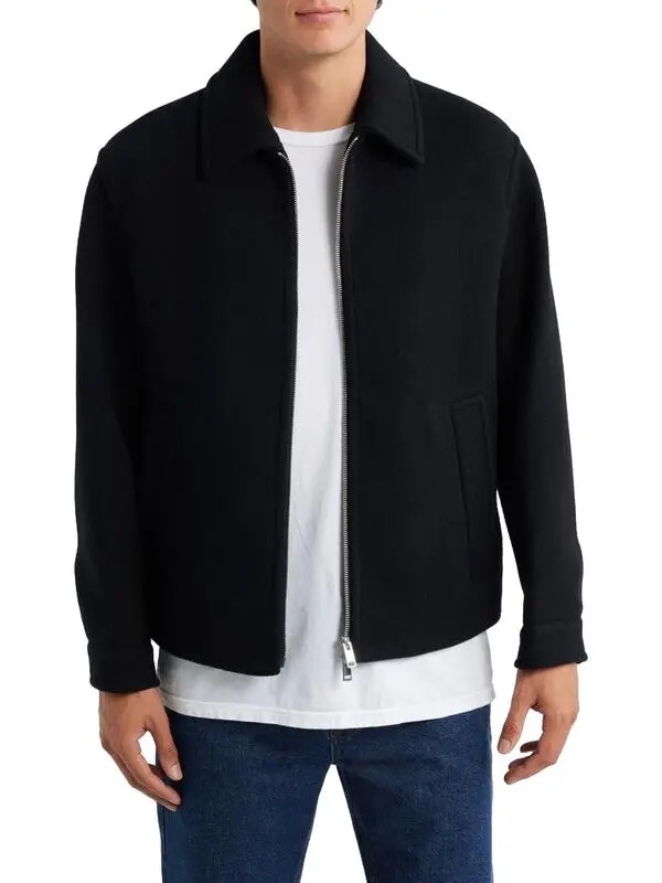 Theory Milo Loft Wool Blend Jacket - Black
