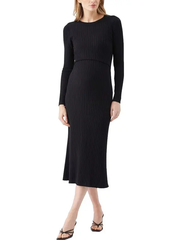 RIPE MATERNITY Eden Knit Nursing Dress - Black
