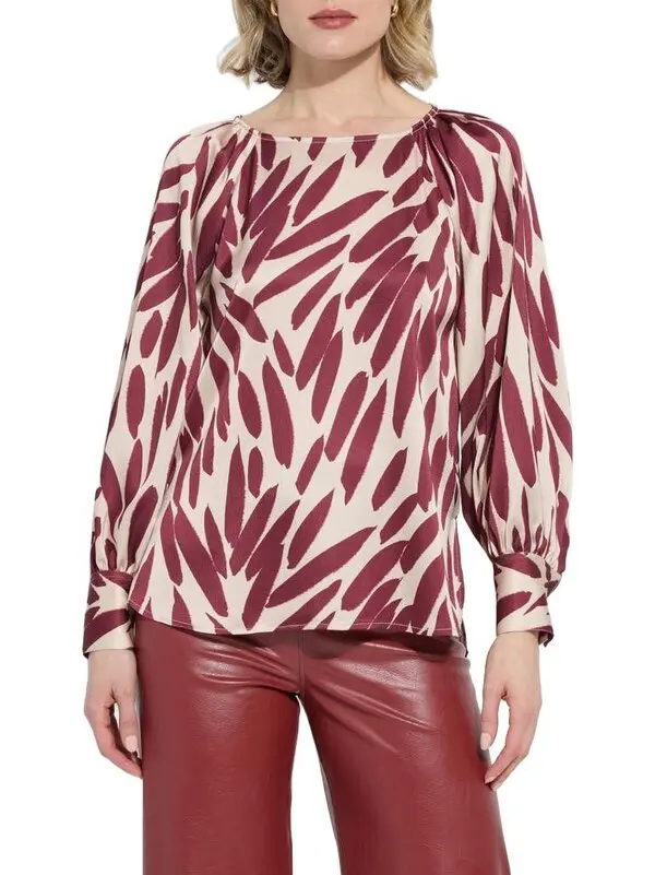 Lyssé Naila Raglan Sleeve Top - Autumn Leaf