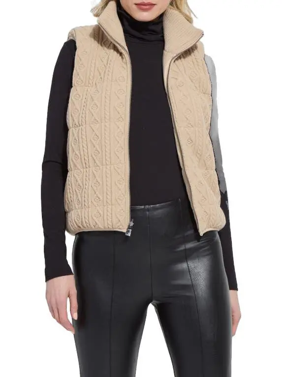 Lyssé Petra Reversible Puffer Vest - Blonde Wood