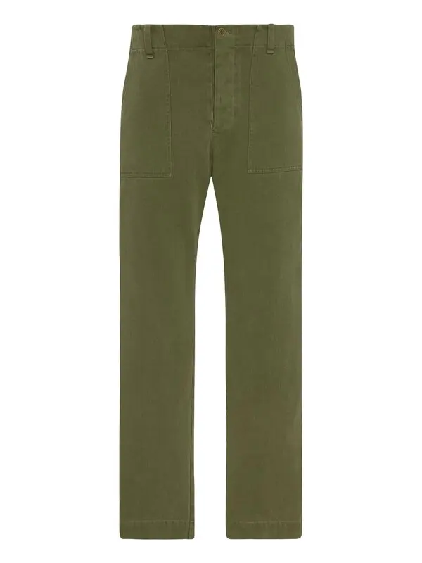THE ROW Valerio Washed Cotton Trousers - Green