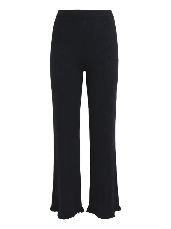 Claudie Pierlot Flared Knitted Trousers - Blue