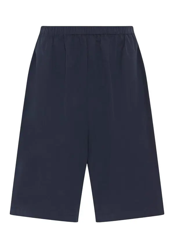 THE ROW Zindel Pima Cotton Shorts - Navy