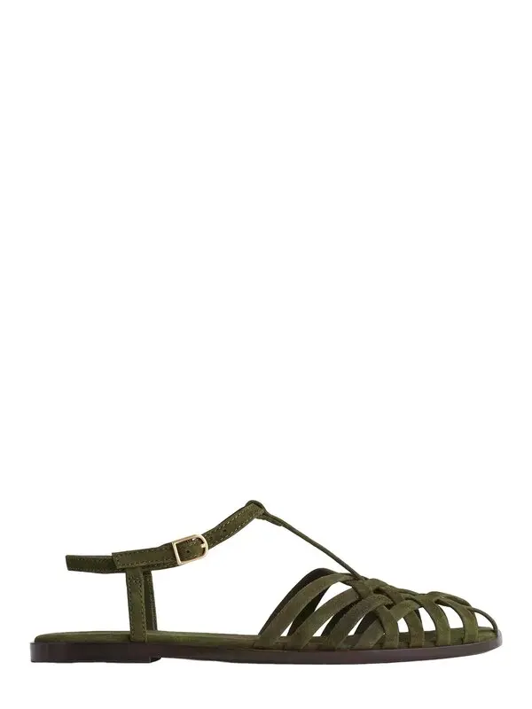 Madewell Milano Suede Fisherman Sandal - Loden