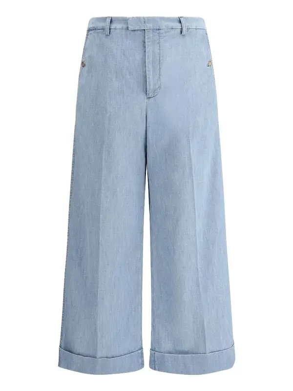 Valentino Garavani Wide-leg Trousers - Blue