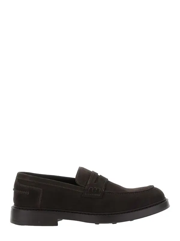 DOUCAL'S Suede Leather Loafers - Brown