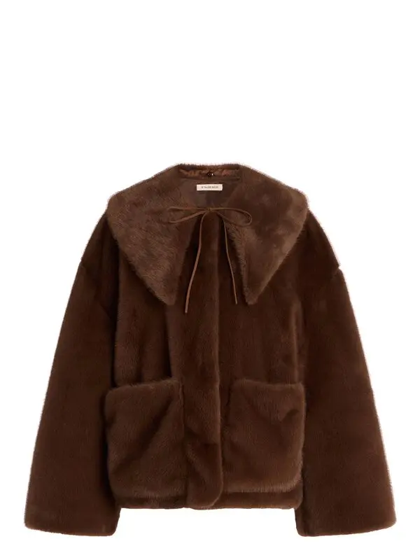 BY MALENE BIRGER Jacquie Faux Fur Coat - Brown