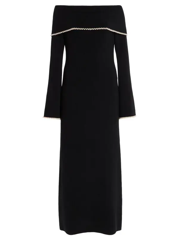 BY MALENE BIRGER Hillevi Off-the-shoulder Knit Dress - Black