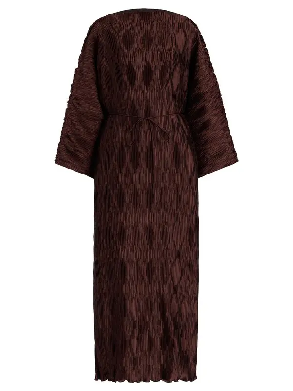 BY MALENE BIRGER Tralaido Plisse Midi Dress - Brown
