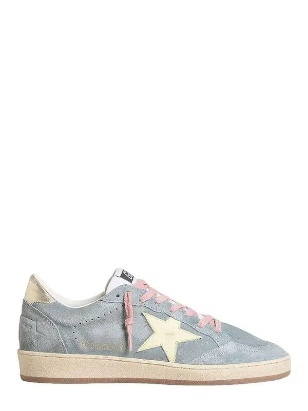 GOLDEN GOOSE Ball Star Suede Sneakers - Silver/blue