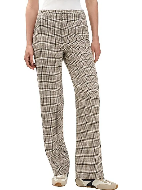 Rag & Bone Shea Plaid Pants - Tan Multi