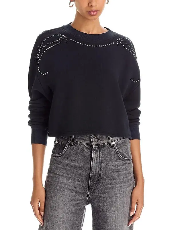 Rag & Bone Studded Sweatshirt - Black