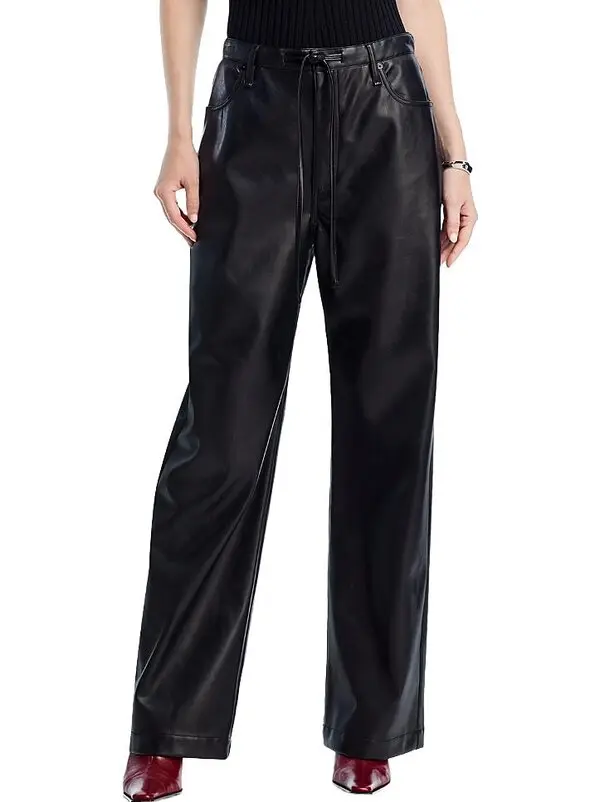 Rag & Bone Phoebe Faux Leather Pants - Black