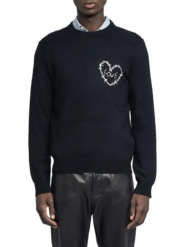Zadig&Voltaire Kennedy Heart Long Sleeve Shirt - Noir