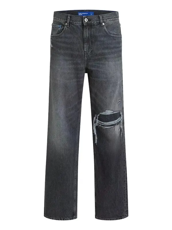 Karl Lagerfeld Logo-patch Jeans - Grey