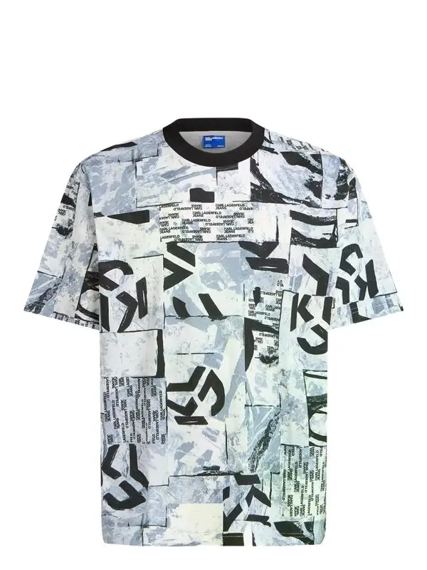 Karl Lagerfeld All-over Print Cotton T-shirt - White