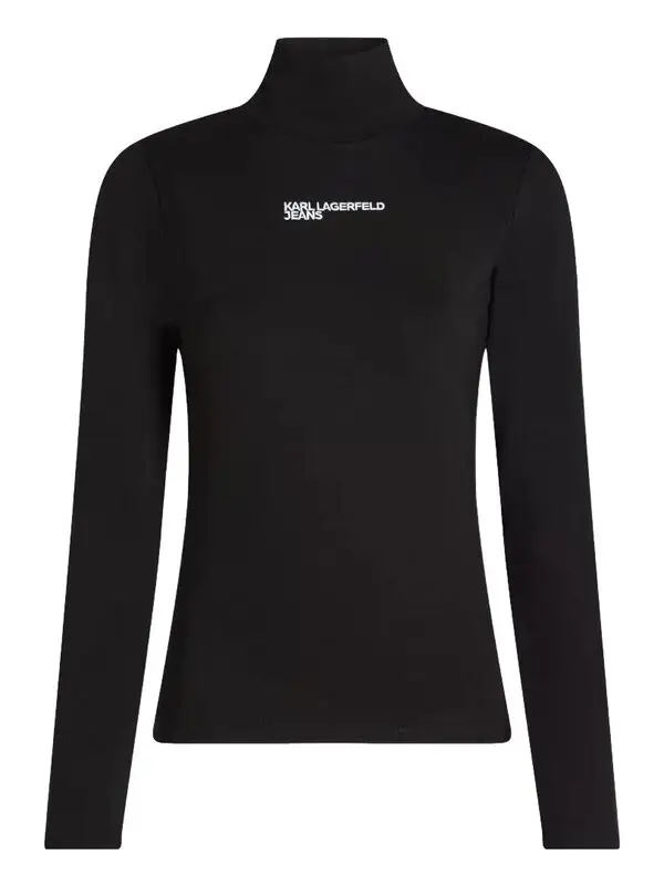 Karl Lagerfeld Long Sleeve Turtleneck T-shirt - Black