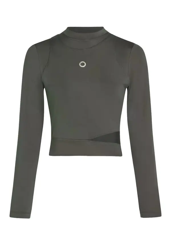 Karl Lagerfeld High-neck Cut-out Top - Grey