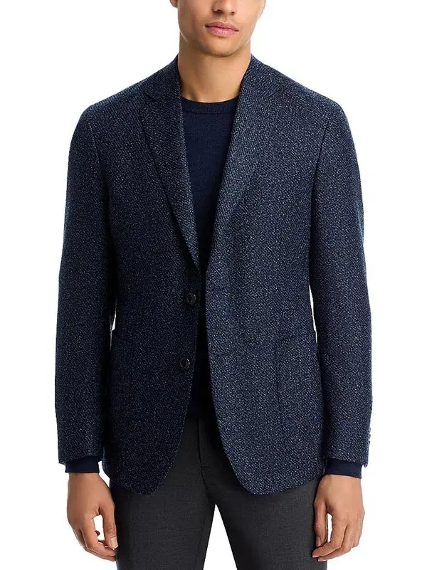 Bloomingdale'S Melange Boucle Regular Fit Sport Coat - Navy