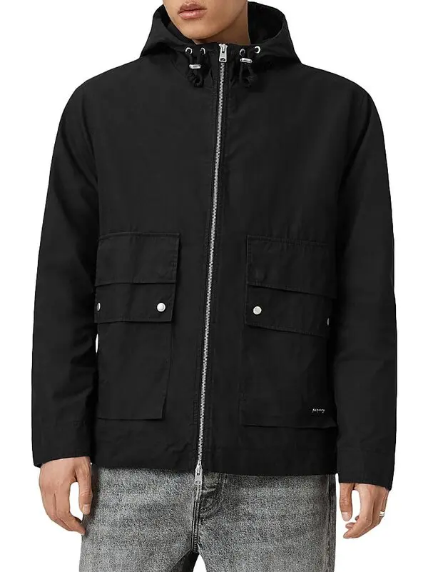 ALLSAINTS Morton Relaxed Fit Hooded Jacket - Black