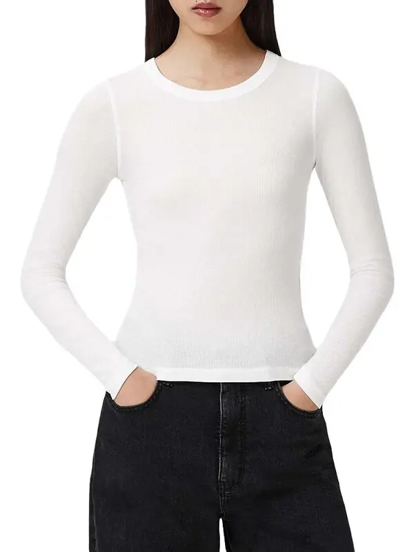 ALLSAINTS Rina Crewneck Top - Optic White