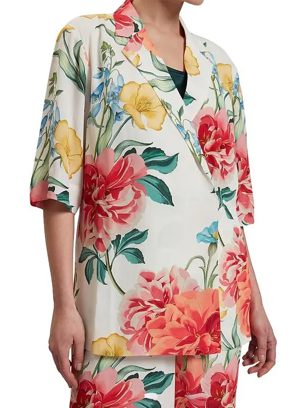 Ted Baker London Nympha Printed Blazer - White