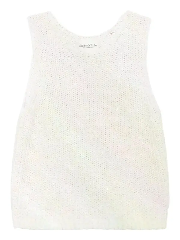 Marc O'polo Sleeveless Open-knit Top - Neutrals