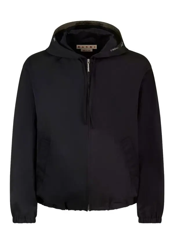 Marni Hooded Zip-up Jacket - Black