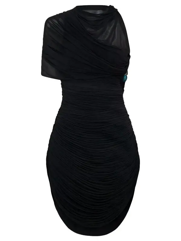 Christopher Esber Asymmetric Mini Dress - Black