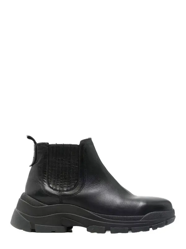 Marc O'polo Chunky Sole Boots With Elastic Panels - Black