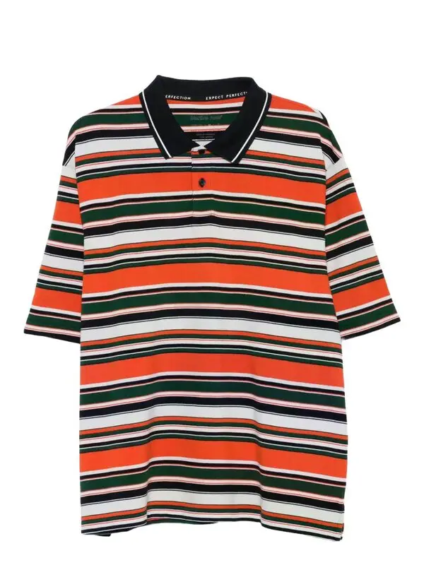 Martine Rose Stripe Logo Polo Shirt - Orange