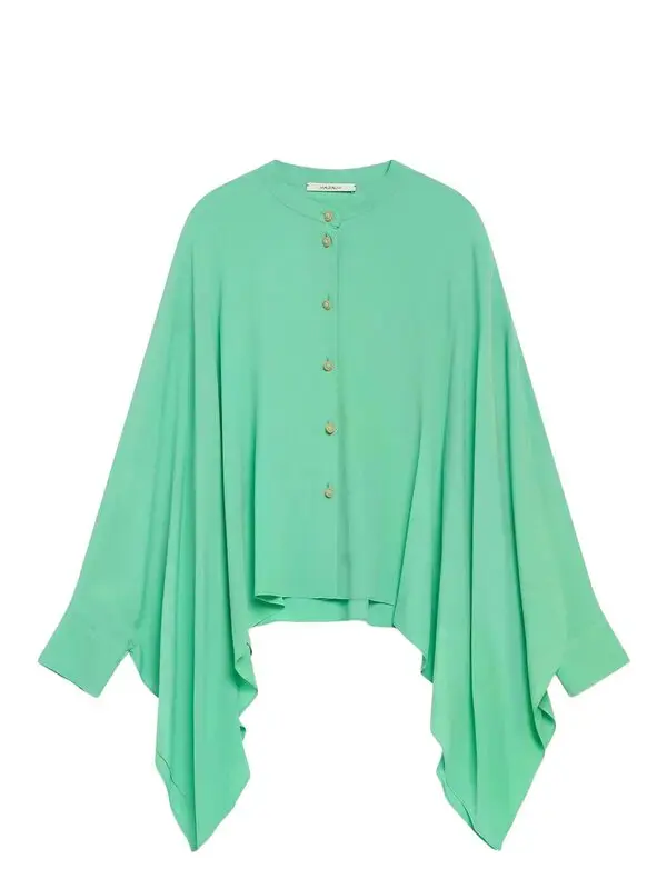Malìparmi Button-front Asymmetric Blouse - Green