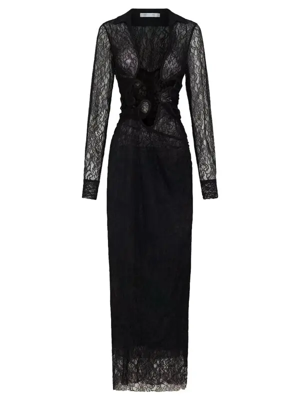 Christopher Esber Lace Venus Maxi Dress - Black