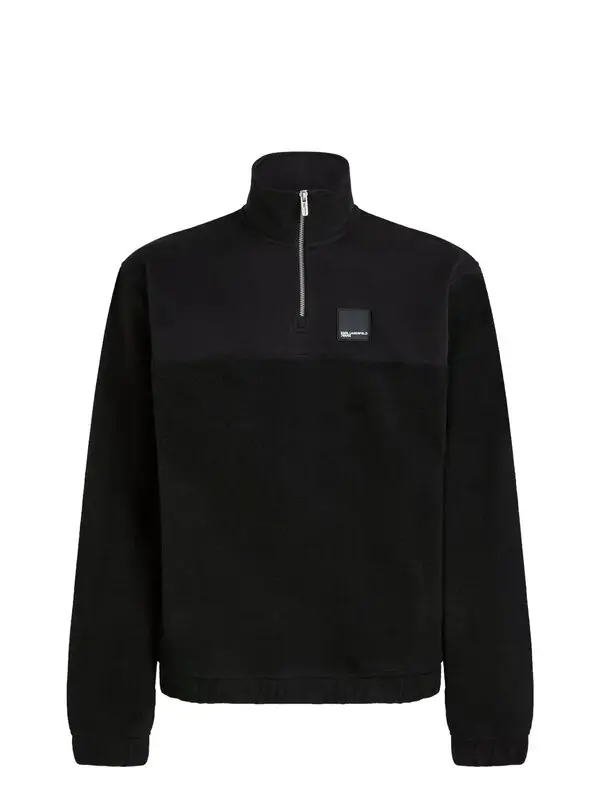 Karl Lagerfeld Fleece Half-zip Sweatshirt - Black