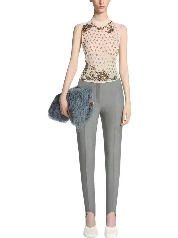 Dries Van Noten Stirrup Trousers - Grey