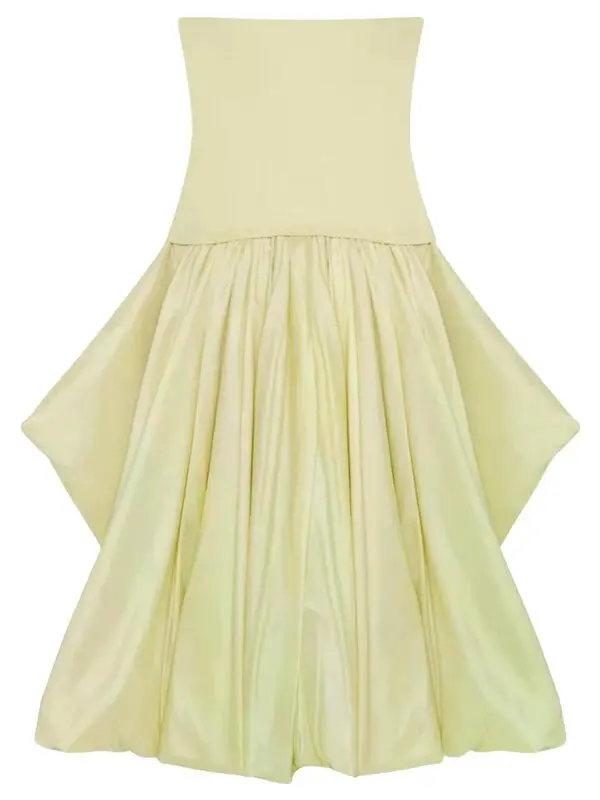 Simkhai Strapless Balloon-skirt Midi Dress - Yellow