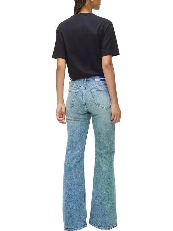 Karl Lagerfeld Button-fly High-rise Jeans - Blue