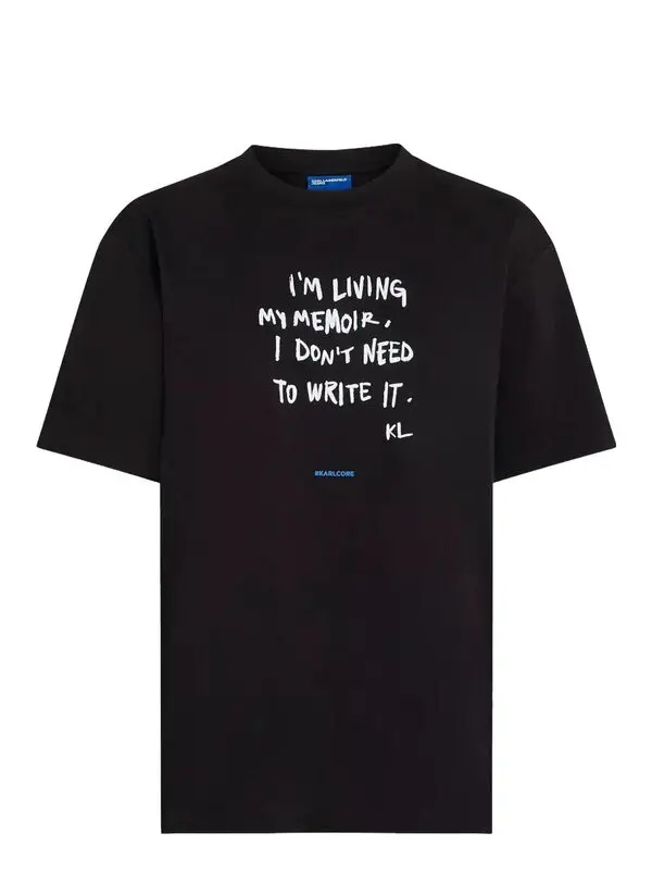 Karl Lagerfeld Karlism Cotton T-shirt - Black